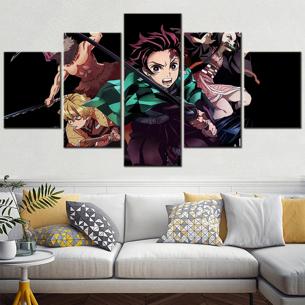Demon Slayer - Kimetsu no Yaiba - 5 Pieces Wall Art - Hashibira Inosuk ...