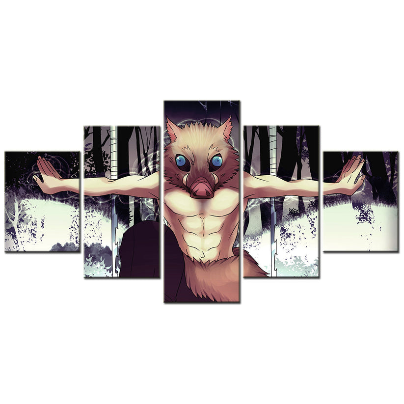 Demon Slayer - Kimetsu no Yaiba - 5 Pieces Wall Art - Inosuke Hashibir ...